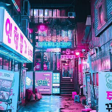 "Neon Streets Seoul" Poster for Sale by Steve Roe | Redbubble