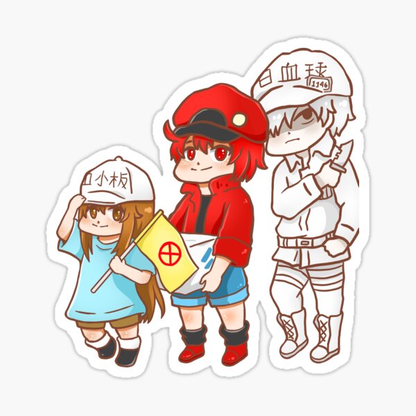 "Cells at Work!" Sticker for Sale by yuniizu | Redbubble