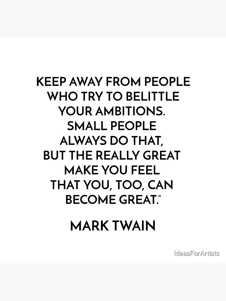 KEEP AWAY FROM PEOPLE WHO TRY TO BELITTLE YOUR AMBITION Canvas Print keep-away-from-people-who-try-to-belittle-your-ambition-canvas-print