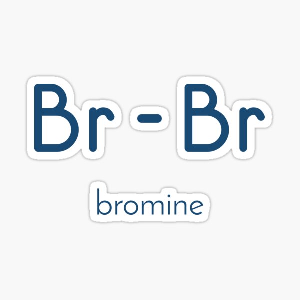 "Elemental bromine (Br2) molecule" Sticker by molekuul | Redbubble