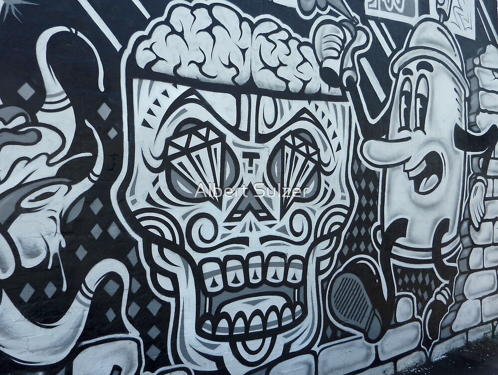 " Skull Graffiti" by Albert Sulzer | Redbubble
