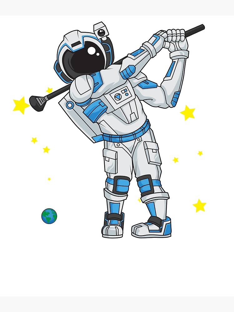 "Astronaut Playing Golf in Outer Space" Poster for Sale by Dacow ...