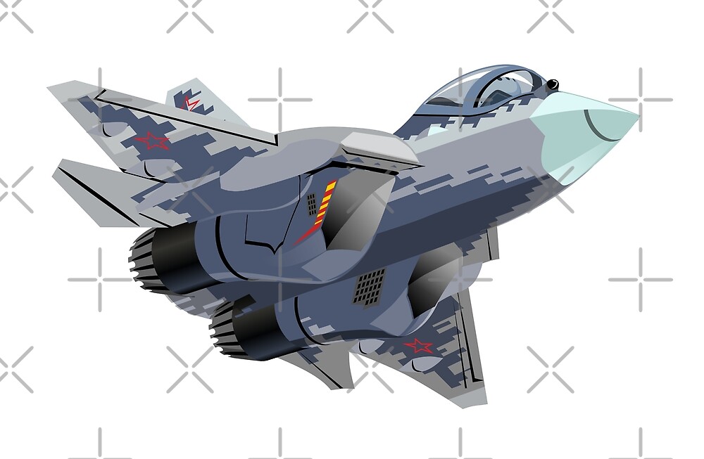 "Military cartoon stealth fighter jet" by Mechanick | Redbubble