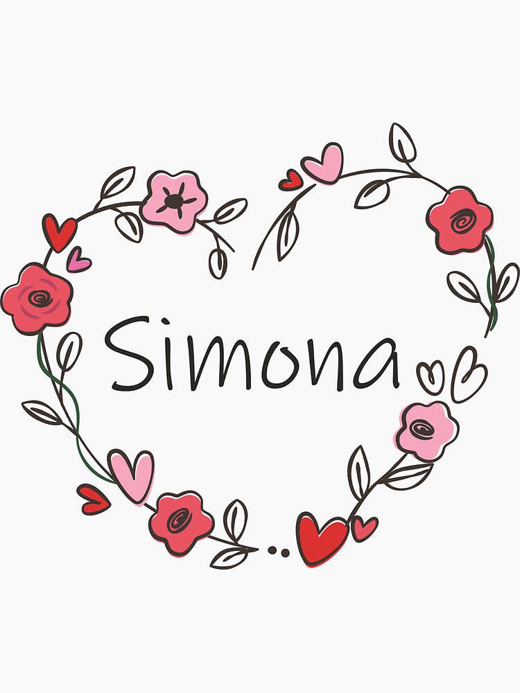 "Simona" Sticker for Sale by oleo79 | Redbubble