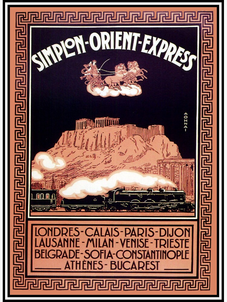 "SIMPLON ORIENT EXPRESS : Vintage Train Travel Advertising Print ...