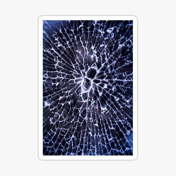 "Realistic Broken Glass Print" Sticker for Sale by SayAhh | Redbubble
