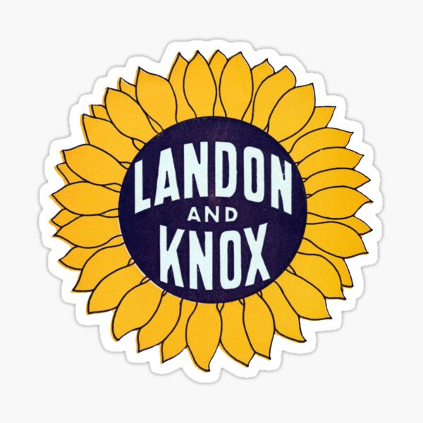 "1936 Landon, Knox Presidential Campaign" Sticker for Sale by ...