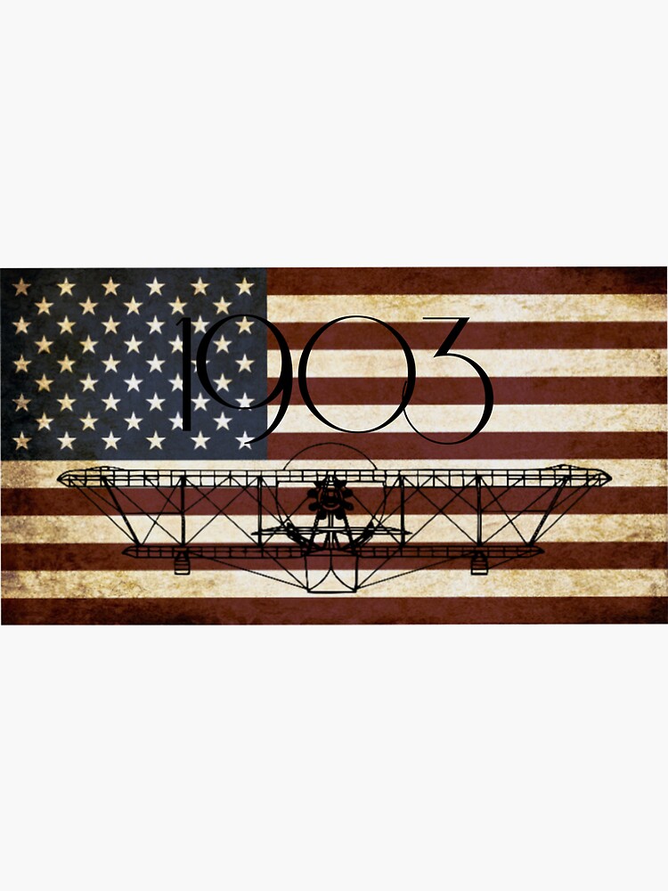 "Wright Brothers Day: The world's first successful flight 1903" Sticker ...