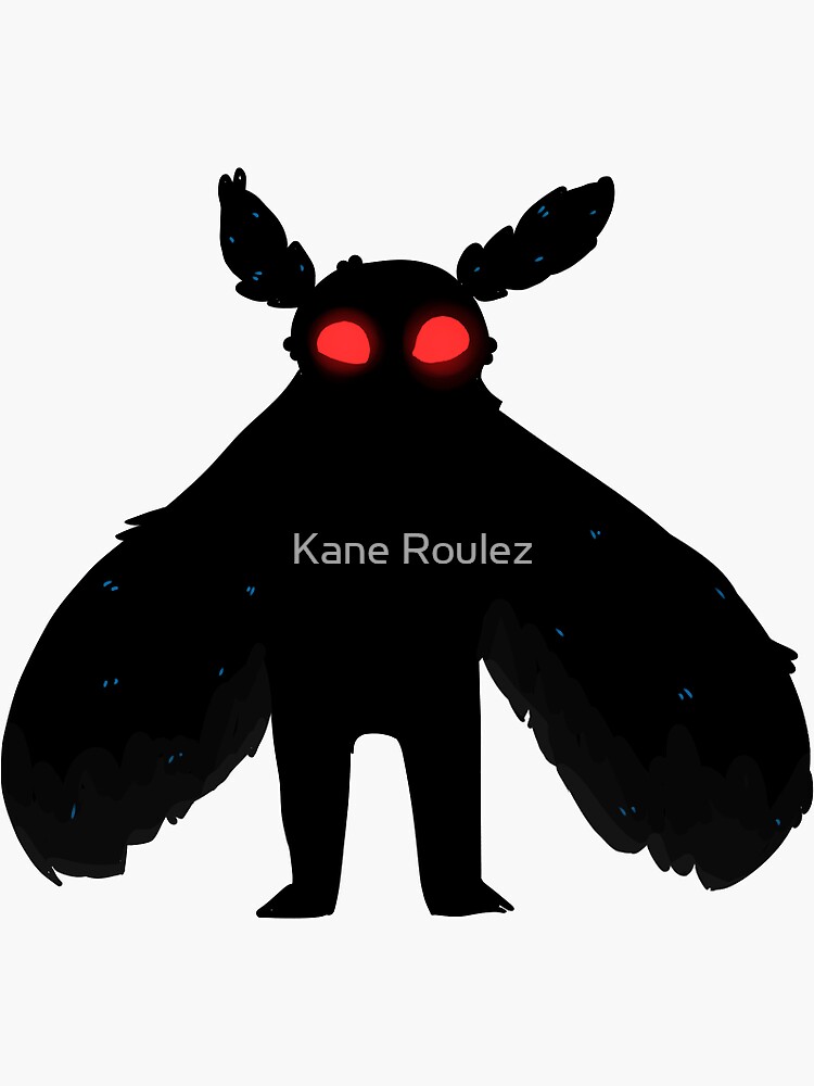 "Mr Mothman" Sticker for Sale by sinhalite | Redbubble