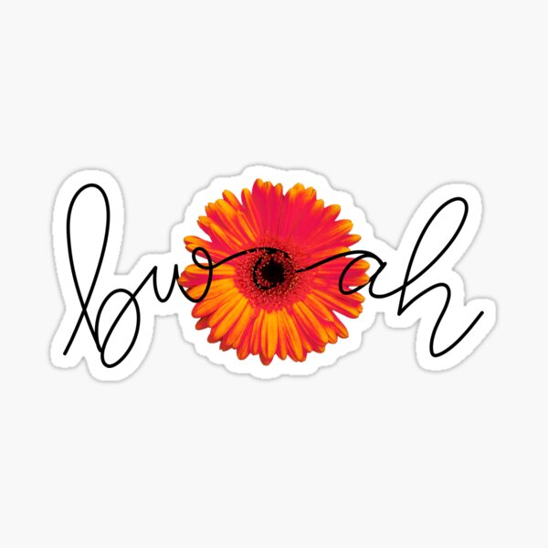 "Flower bwoah - light backgrounds" Sticker by Lollipopman | Redbubble