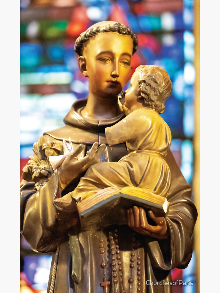 "The Love of Saint Anthony" Sticker for Sale by ChurchesofParis | Redbubble