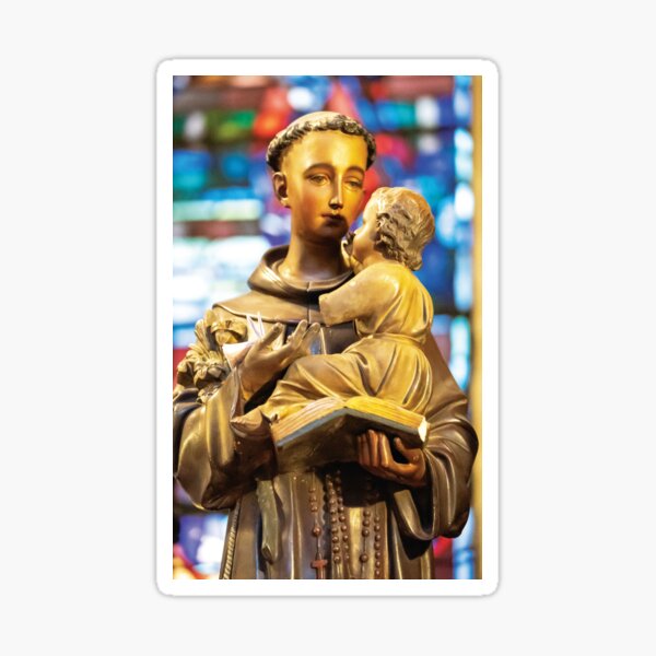 "The Love of Saint Anthony" Sticker for Sale by ChurchesofParis | Redbubble