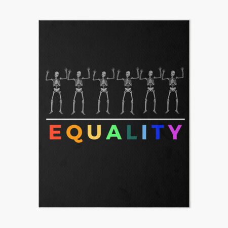 "LGBTQ Equality Skeleton Rainbow Flag Gay Pride" Art Board Print by ...