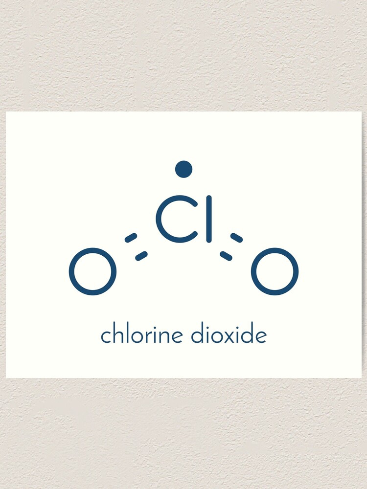 Lámina artística «Molécula de dióxido de cloro (ClO2)» de molekuul ...