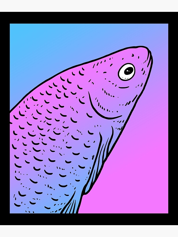 "Vaporwave Walleye Aesthetic Pastel Goth Fish" Poster for Sale by ...