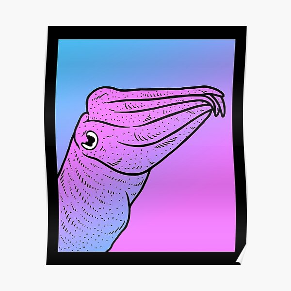 "Vaporwave Cuttlefish Aesthetic Pastel Goth Cuttles" Poster by ...