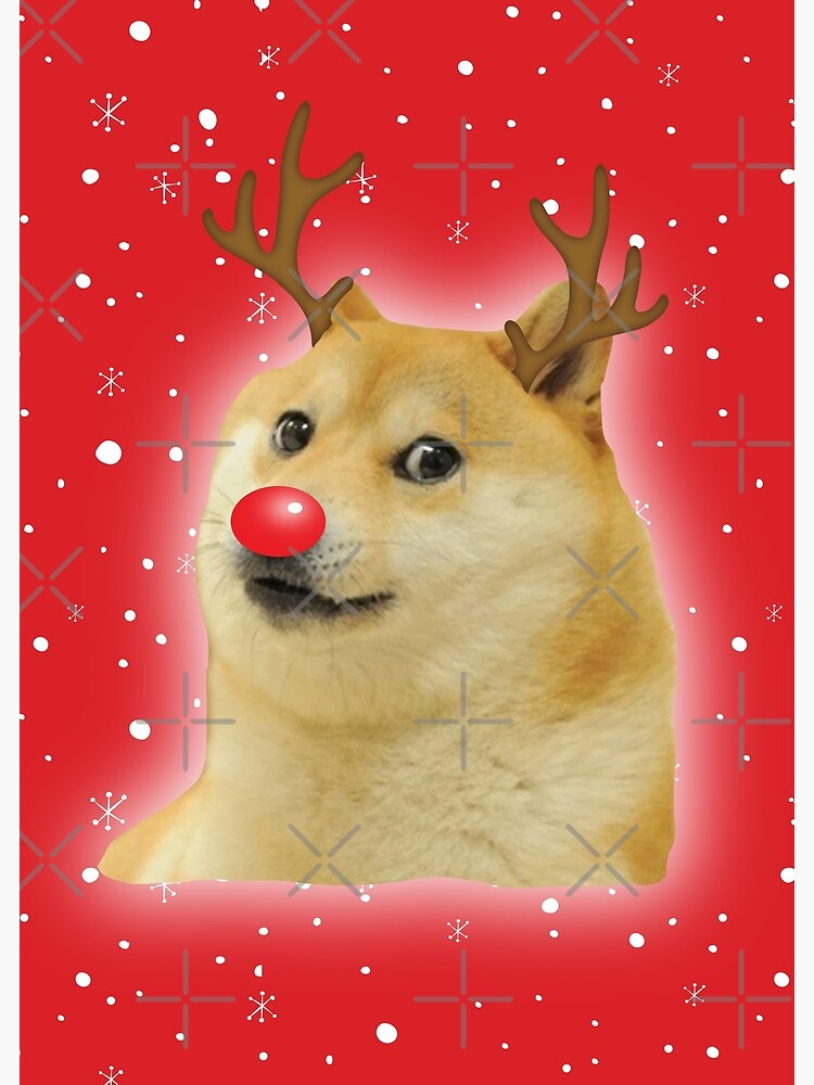 Lámina fotográfica «Christmas Doge meme Doggo Holiday Season con ...