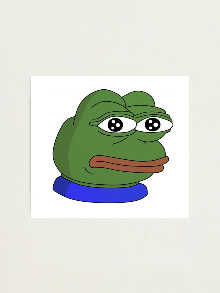 "FeelsWeirdMan Emote Frog" Photographic Print for Sale by KingClothes ...