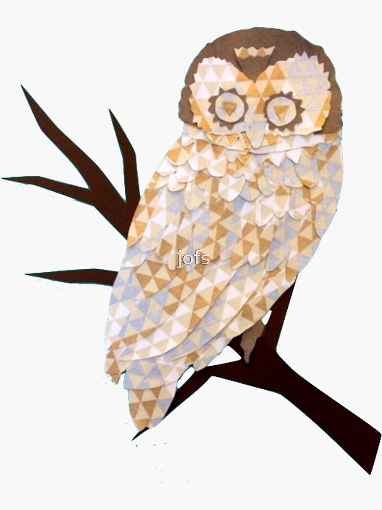 "The Owl Is Awake While We Dream" Sticker for Sale by jofs | Redbubble