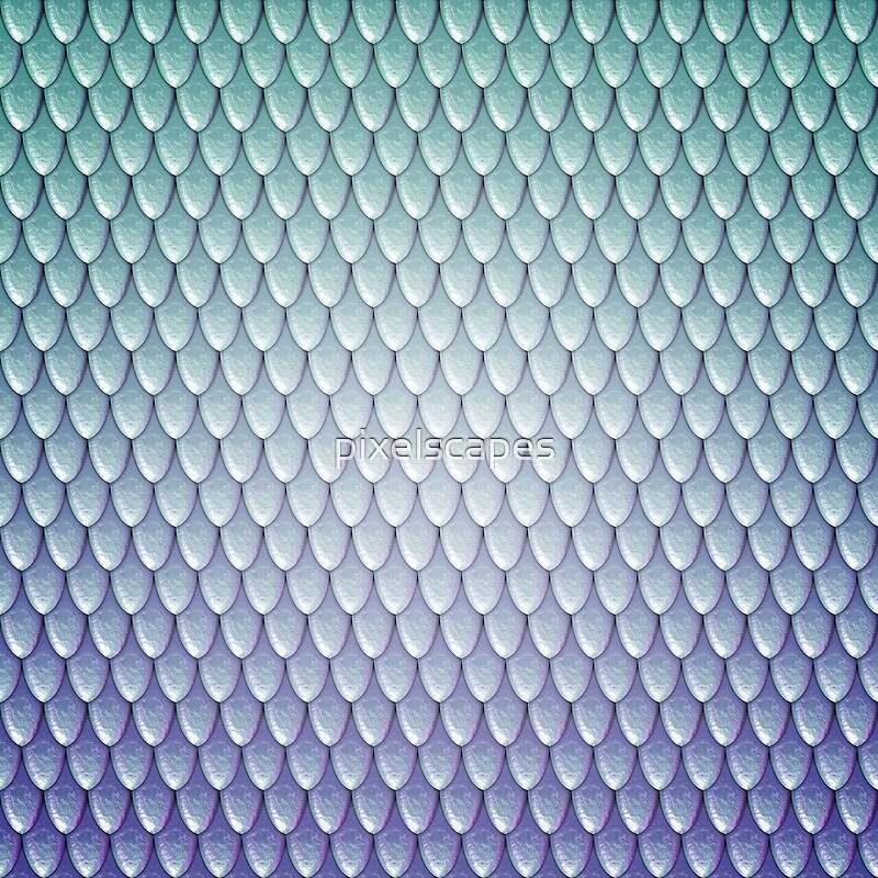 "Silver Scale Mail Pattern, Metallic" by pixelscapes | Redbubble