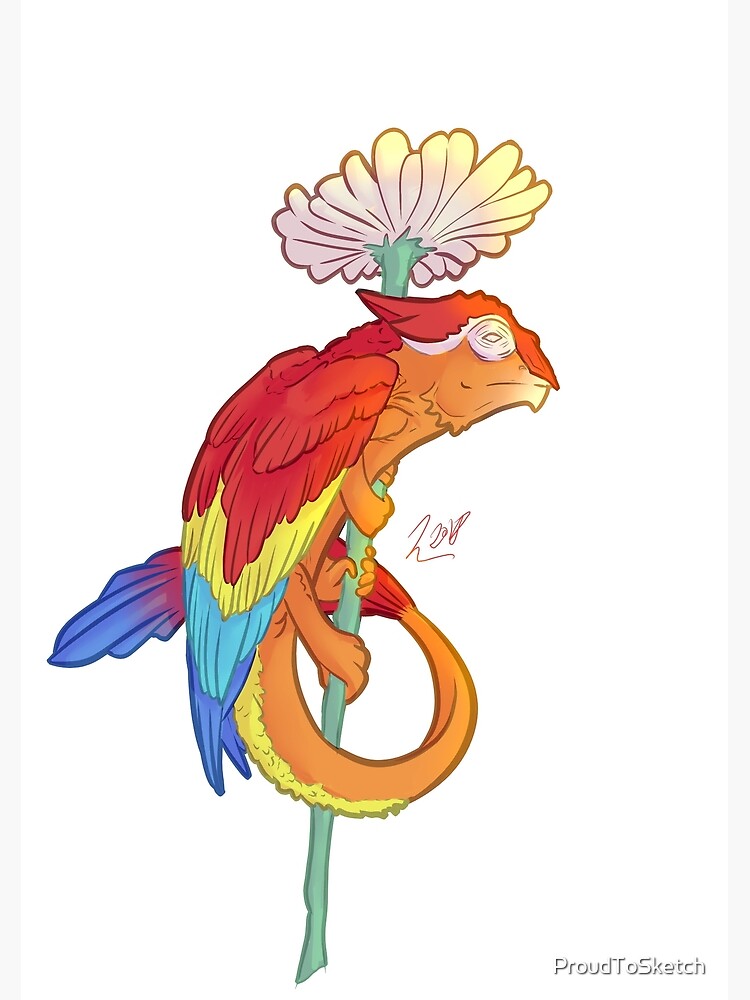 "Chameleon Parrot Dragon" Poster for Sale by ProudToSketch | Redbubble