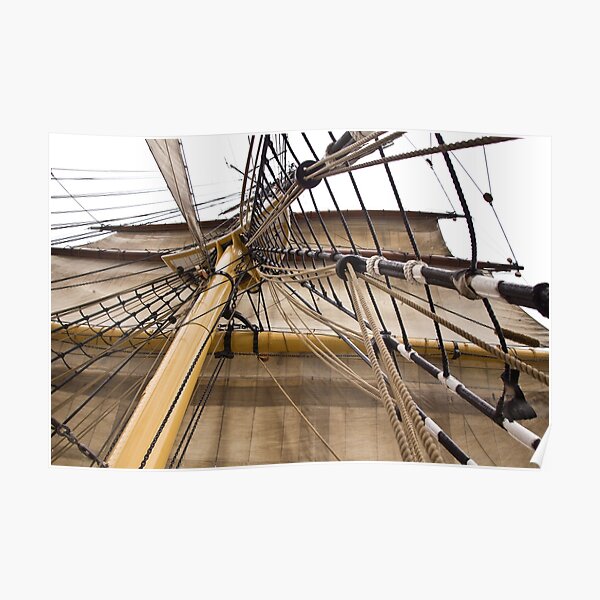 "Tall Ship Barque Rigging " Poster for Sale by Bellamaree | Redbubble
