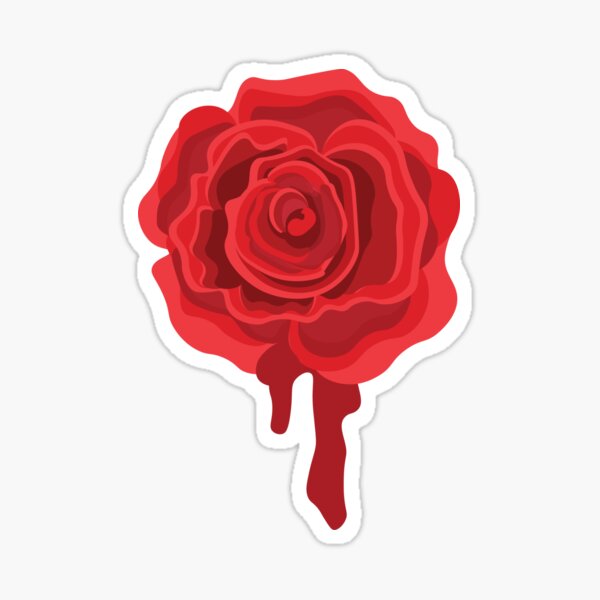 Bleeding Rose Stickers | Redbubble
