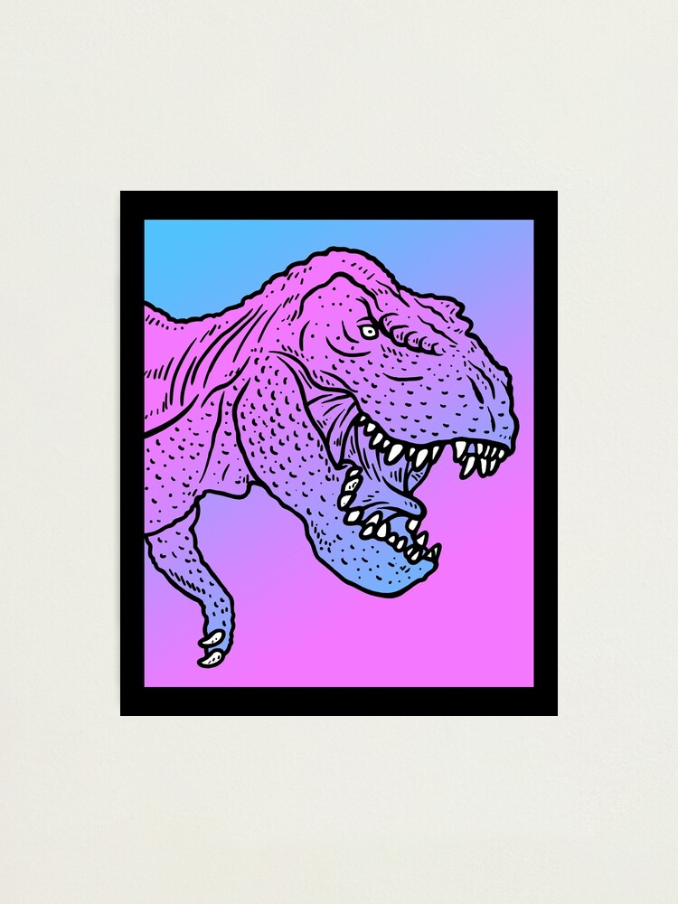 "Vaporwave T Rex Aesthetic Goth Tyrannosaurus Rex" Photographic Print ...