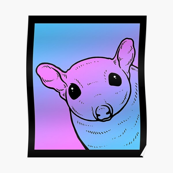 "Vaporwave Sugar Glider Aesthetic Pastel Goth Possum" Poster by ...