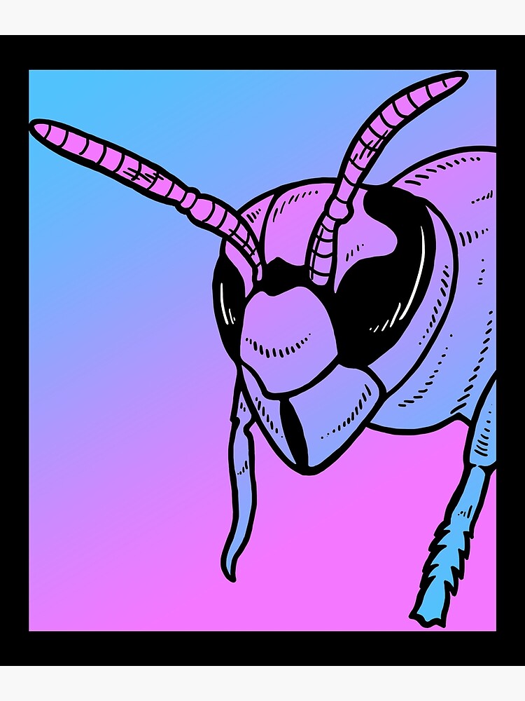 "Vaporwave Wasp Aesthetic Pastel Goth Insect" Poster by dinosareforever ...
