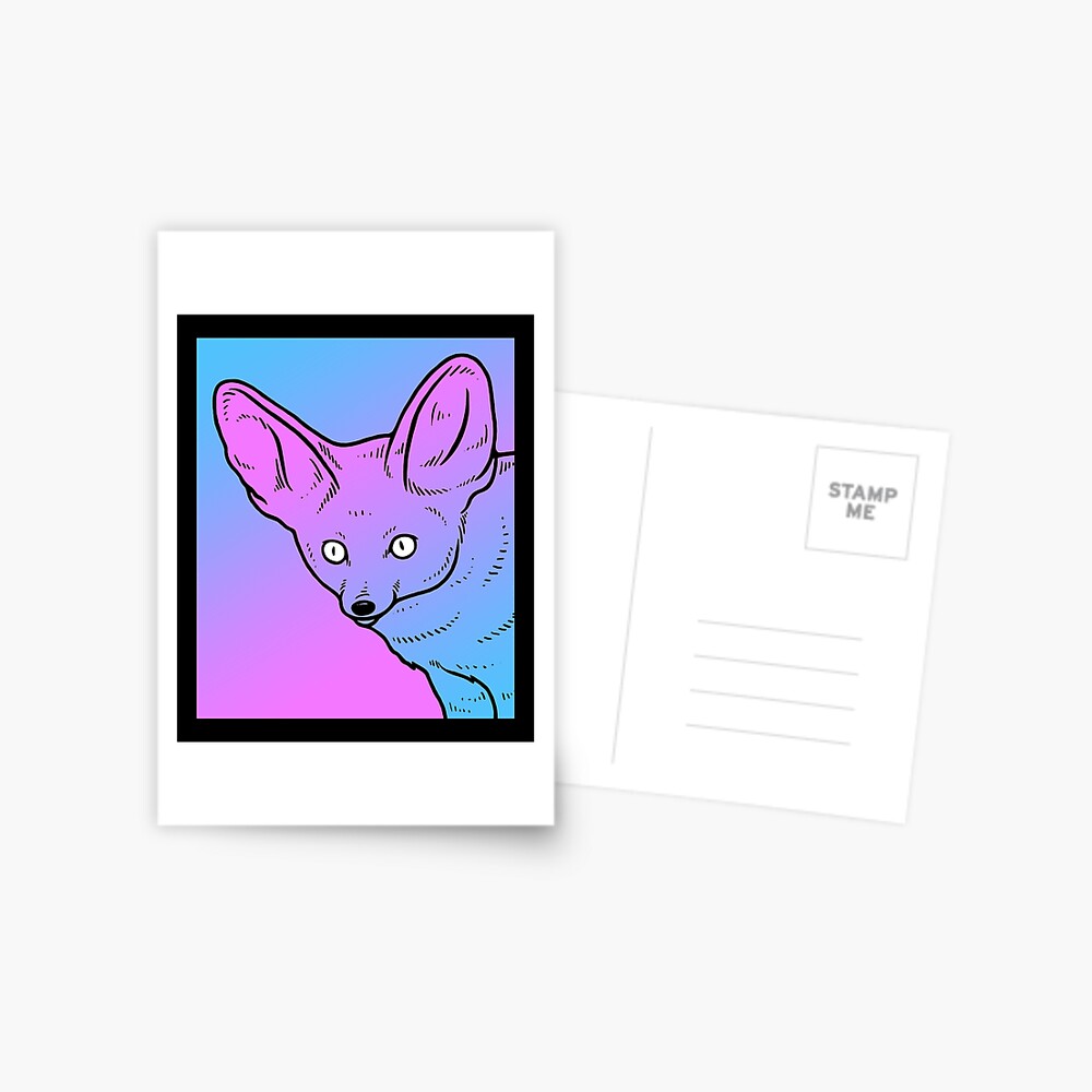 "Vaporwave Fennec Fox Aesthetic Pastel Goth Fox" Postcard by ...