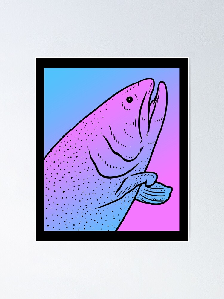 "Vaporwave Trout Aesthetic Pastel Goth Fish" Poster by dinosareforever ...
