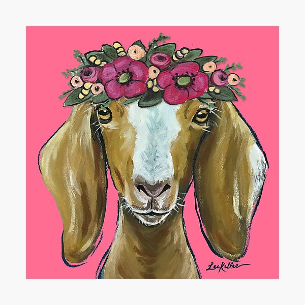 Goat Flower Crown Art Photographic Prints | Redbubble