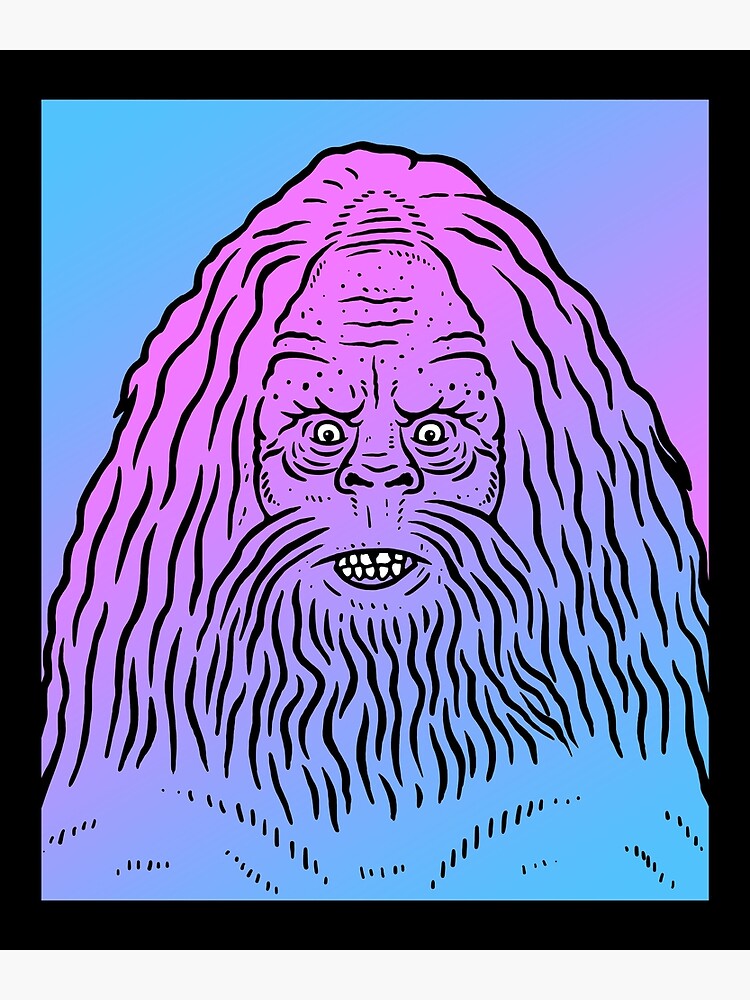 "Vaporwave Sasquatch Aesthetic Pastel Goth Bigfoot" Art Print for Sale ...