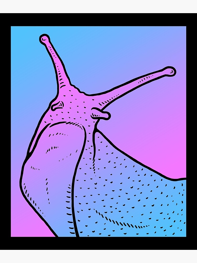 "Vaporwave Slug Aesthetic Pastel Goth Mollusc" Poster by ...