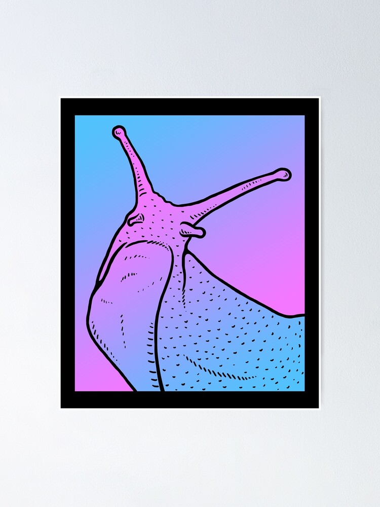 "Vaporwave Slug Aesthetic Pastel Goth Mollusc" Poster by ...