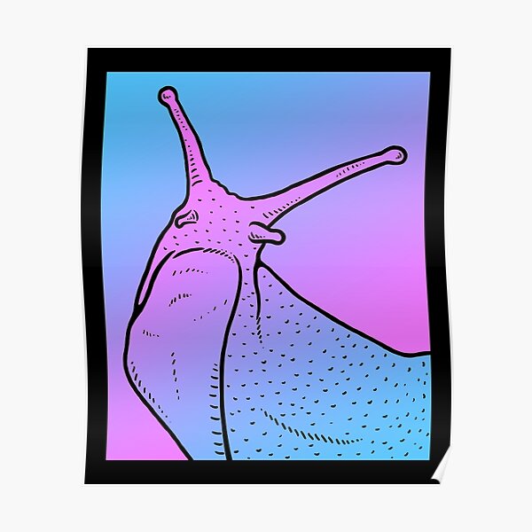 "Vaporwave Slug Aesthetic Pastel Goth Mollusc" Poster by ...