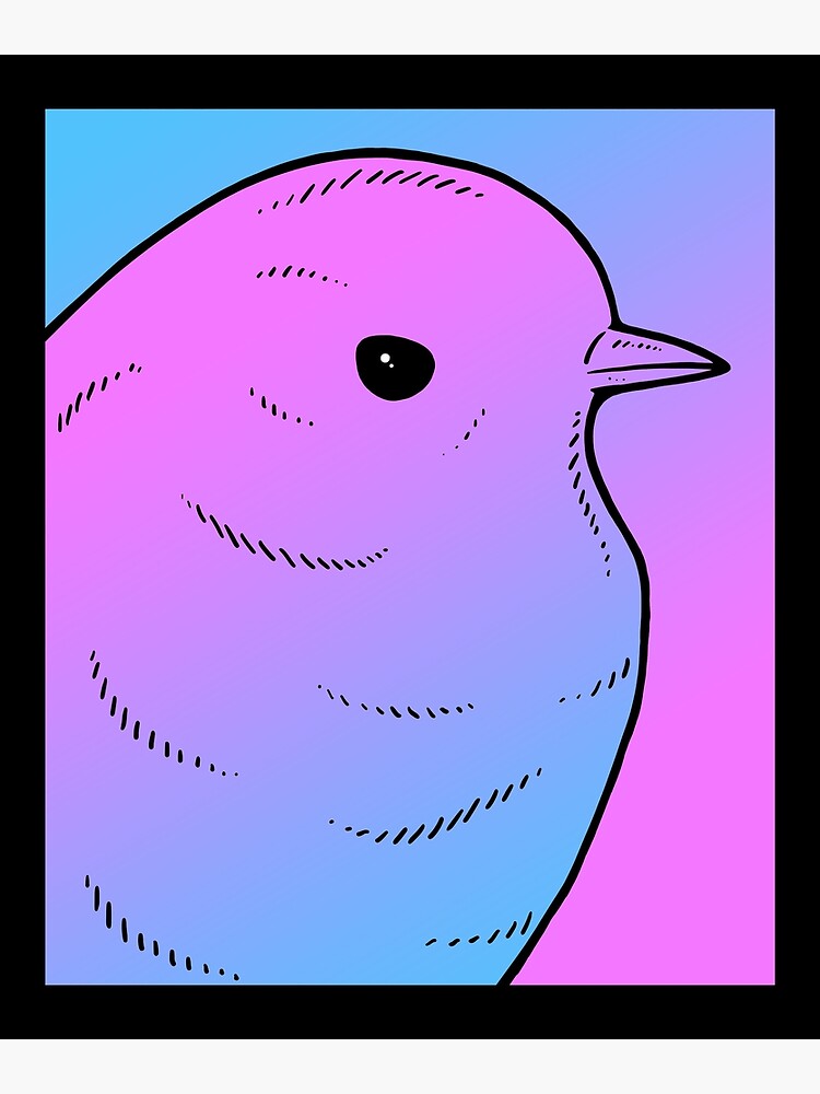 "Vaporwave Robin Aesthetic Pastel Goth Bird" Canvas Print by ...