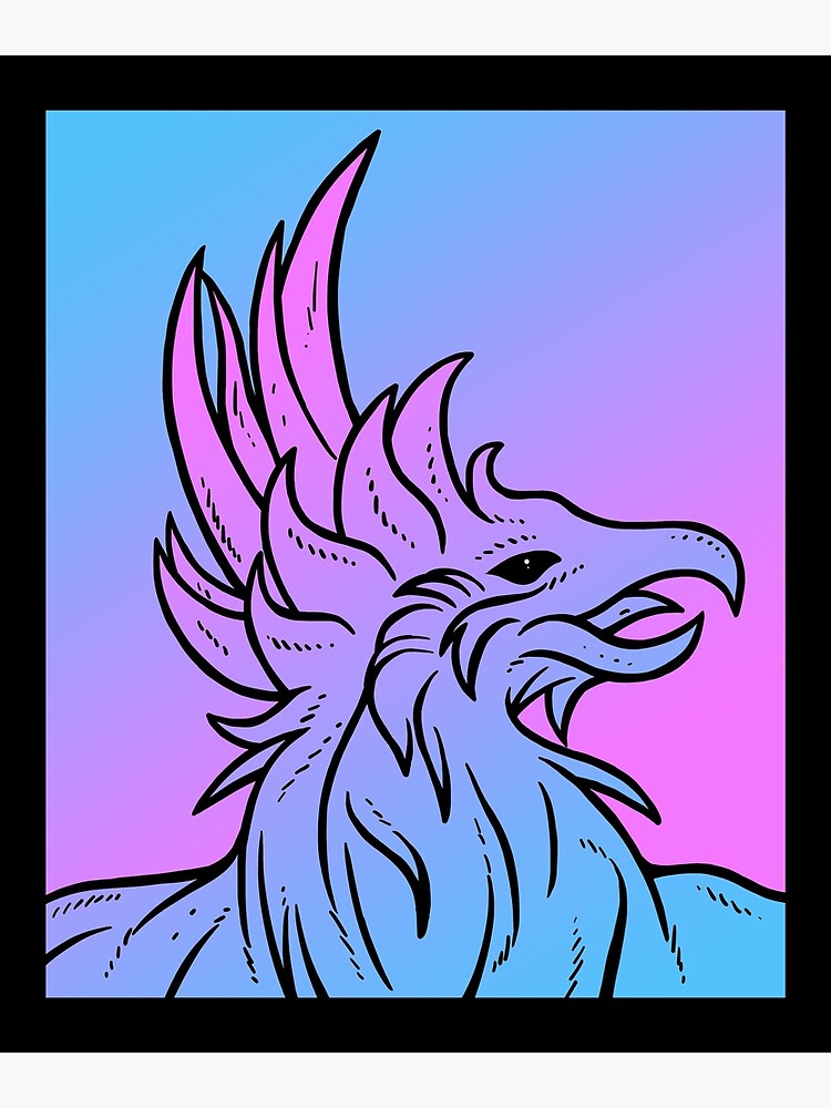 "Vaporwave Phoenix Aesthetic Goth Mythical Bird" Canvas Print by ...