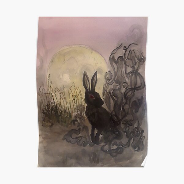 "Black Rabbit of Inle" Poster by jenhallbrown | Redbubble