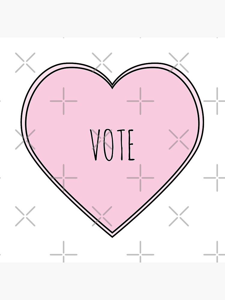 "Vote Heart" Coasters (Set of 4) for Sale by teesaurus | Redbubble