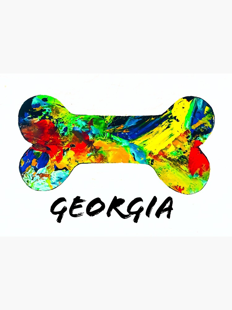 "Georgia Dog bone" Sticker for Sale by barryknauff | Redbubble