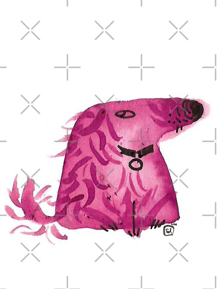 "Pink dog" Sticker for Sale by SilviaLisanti | Redbubble