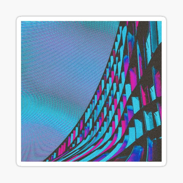 "Vaporwave Glitch Building Liquid" Sticker for Sale by artworkbyrihen ...