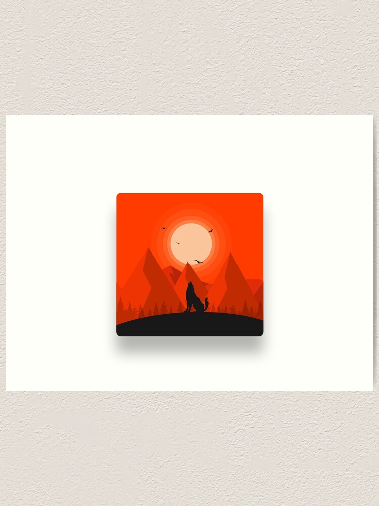 "Sunset Wolf RDR2" Art Print for Sale by tarekmarzouki | Redbubble