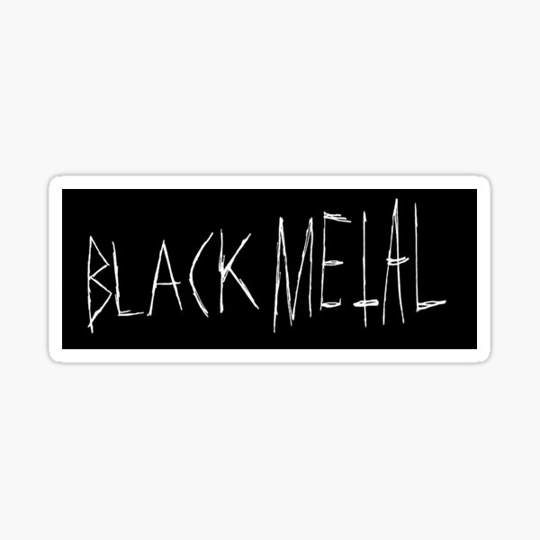 "Black Metal Dark Text Design" Sticker for Sale by Michael Stewart ...