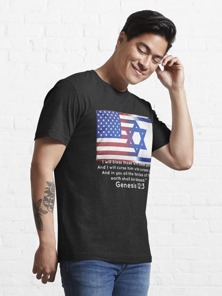 "America Israel support tee shirt " Essential T-Shirt for Sale by Tim ...