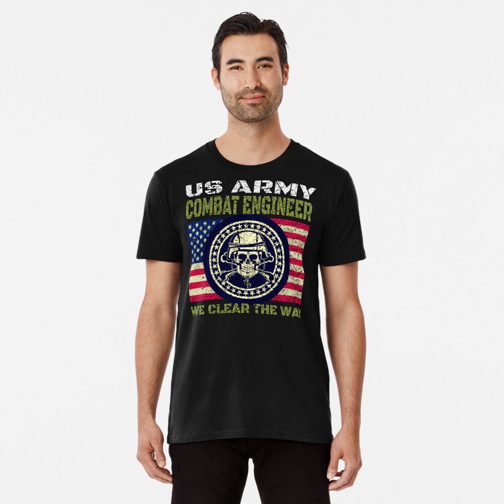 "Combat Engineer Tshirt For US Army Lovers" Sticker for Sale by ...