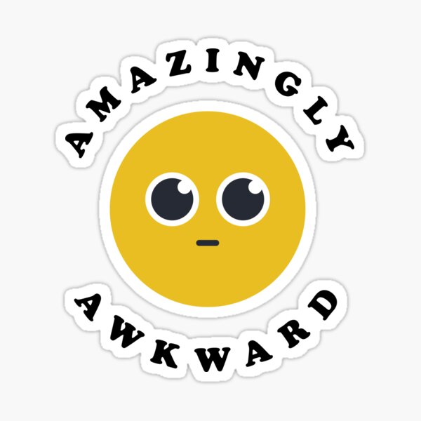 "Amazingly Awkward" Sticker for Sale by rkcdesigns | Redbubble