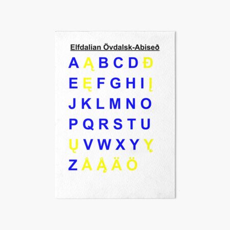 "Elfdalian Alphabet" Art Board Print by Fyrgebraec | Redbubble